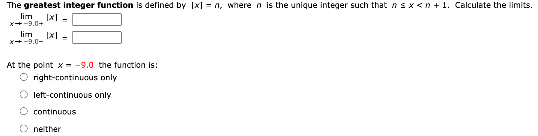 Solved The Greatest Integer Function Is Defined By X N 4986