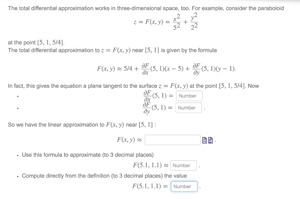 Solved The total differential approximation works in | Chegg.com
