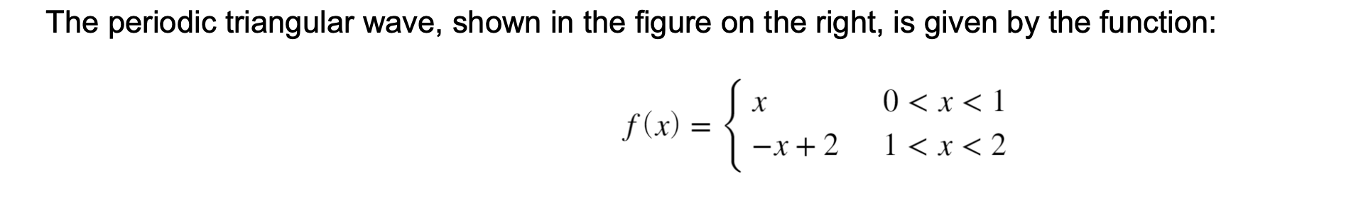 The periodic triangular wave, shown in the figure on | Chegg.com