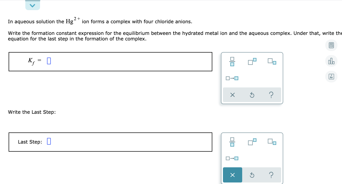 Solved 2 + In aqueous solution the Hg ion forms a complex | Chegg.com