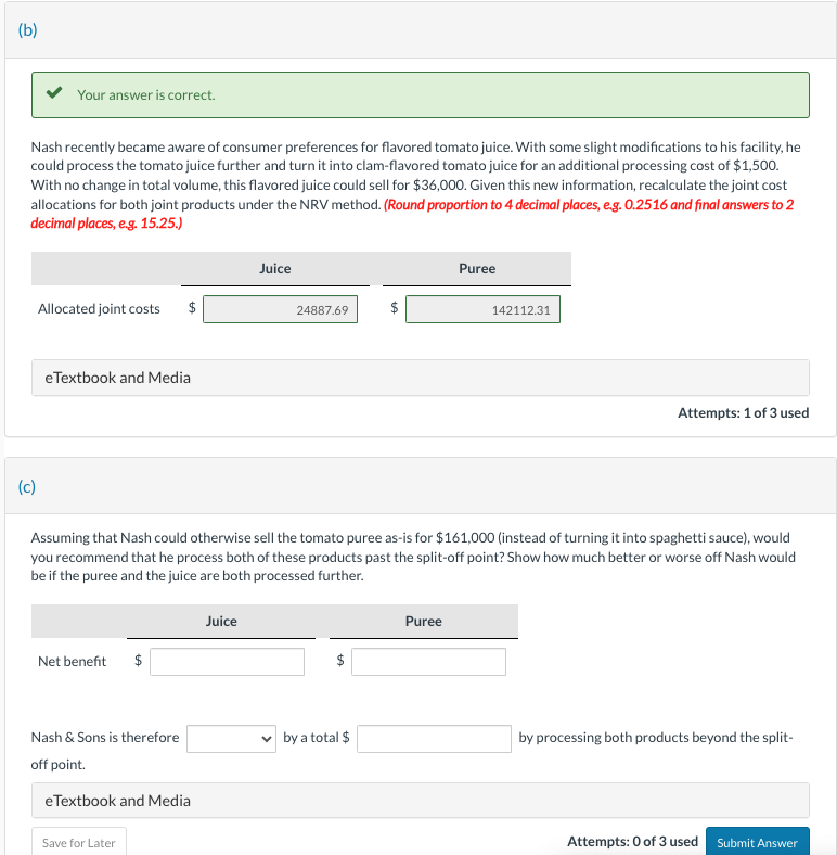 Solved Need answer for letter C. I got A and B right | Chegg.com