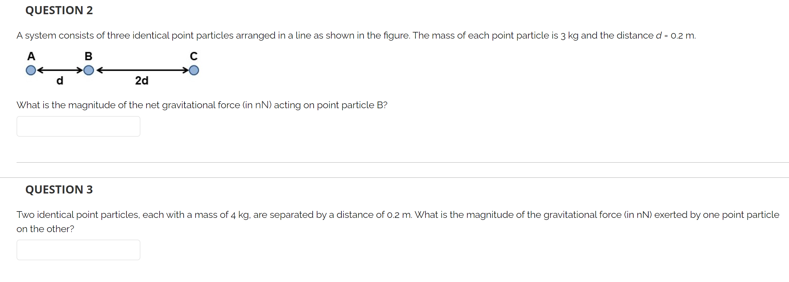 Solved QUESTION 2 A system consists of three identical point | Chegg.com