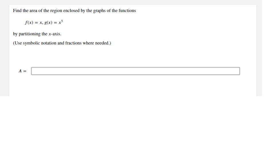 Solved Find the area of the region enclosed by the graphs of | Chegg.com