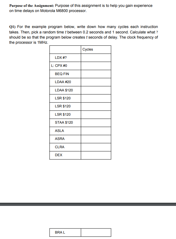 Solved Purpose of the Assignment: Purpose of this assignment | Chegg.com