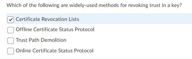 Solved Which of the following are widely-used methods for | Chegg.com