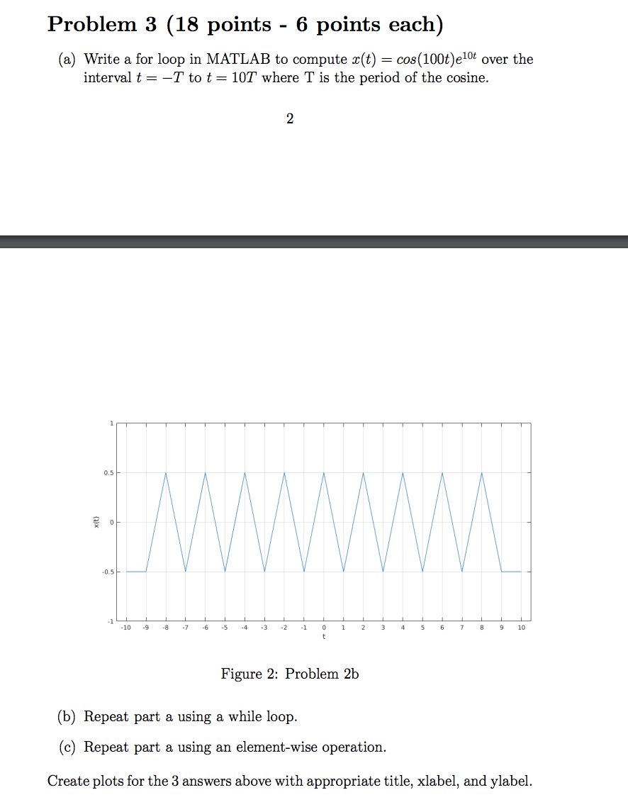Solved Problem 3 (18 points - 6 points each) (a) Write a for | Chegg.com Solved Problem 3 (18 points - 6 points each) (a) Write a for | Chegg.com