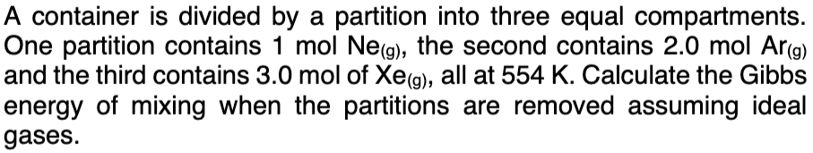 Solved A container is divided by a partition into three | Chegg.com