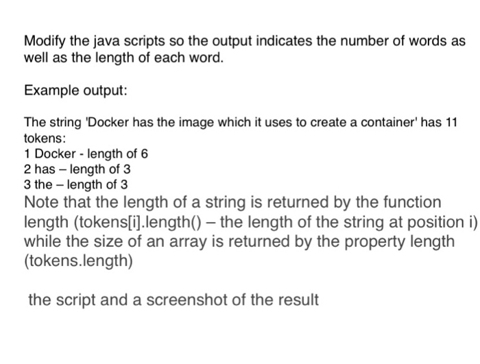 Solved Modify the java scripts so the output indicates the | Chegg.com Solved Modify the java scripts so the output indicates the | Chegg.com