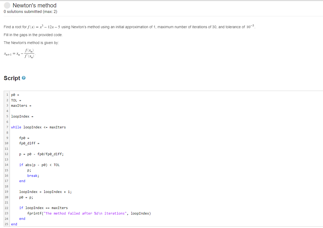 Solved Find a root for f(x)=x3−12x−5 using Newton's method | Chegg.com