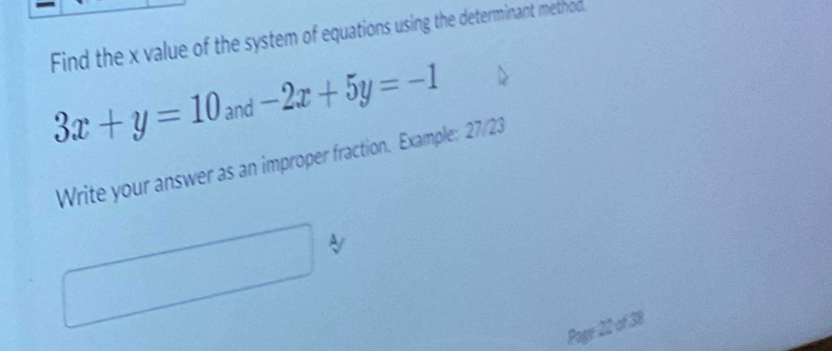 Solved Find the x ﻿value of the system of equations using | Chegg.com
