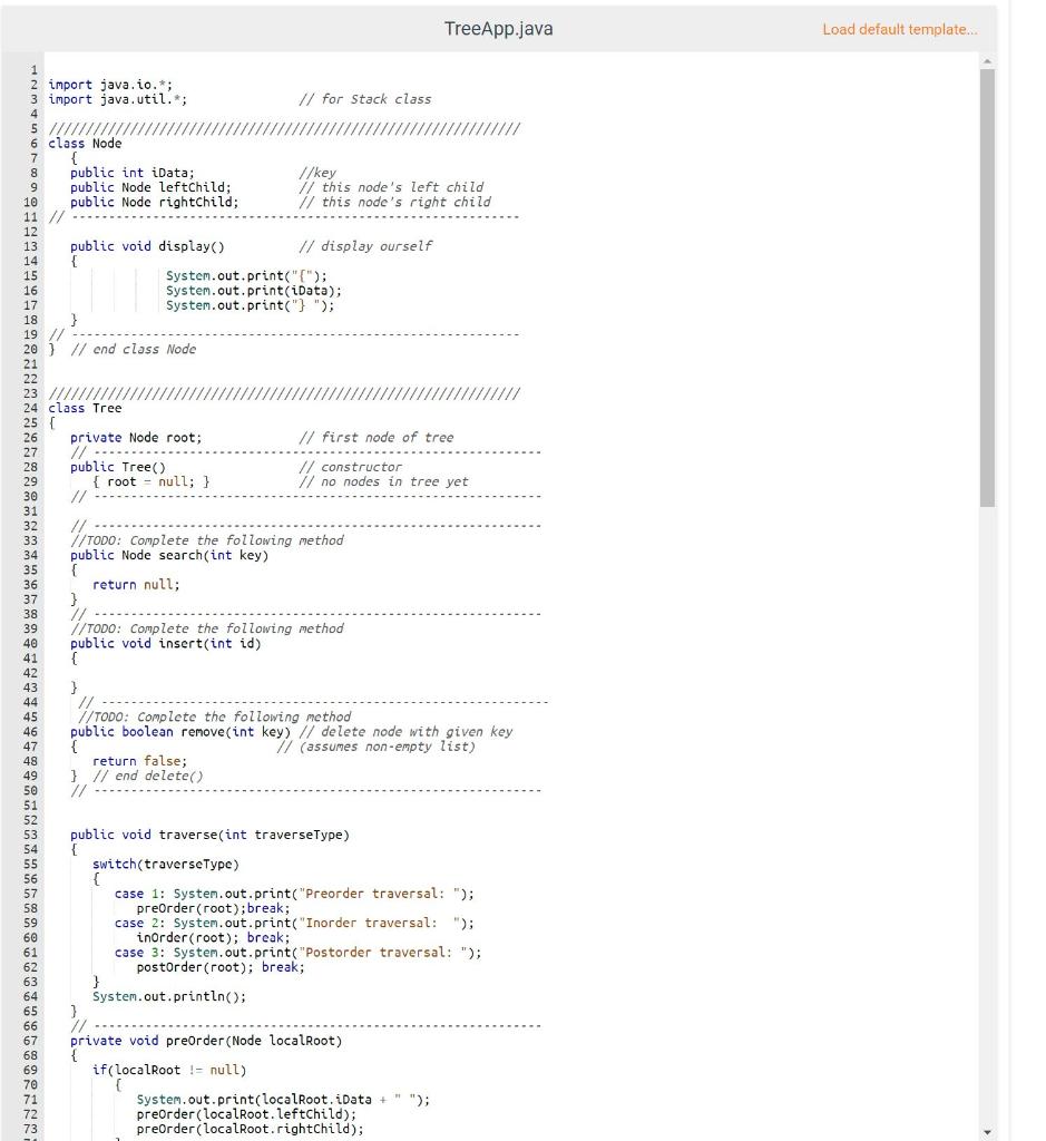 Solved 5.10 Programming Assignment: Binary Search Tree In | Chegg.com