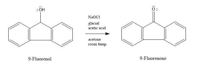 Solved The reaction scheme for the oxidation of 9-fluorenol | Chegg.com