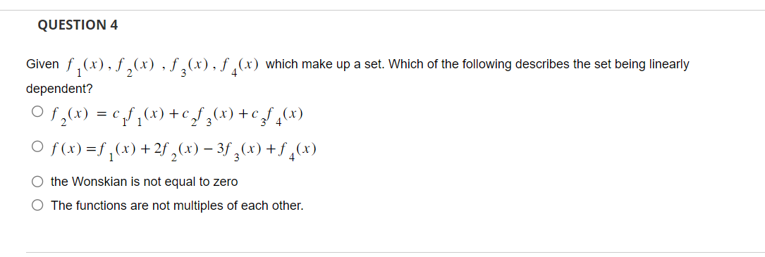 Solved Given F1 X F2 X F3 X F4 X Which Make Up A Set