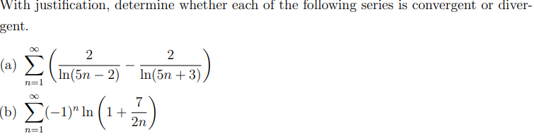 Solved With justification, determine whether each of the | Chegg.com
