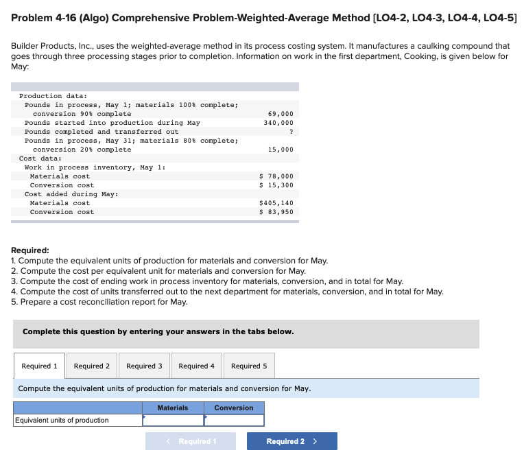 Solved Problem 4-16 (Algo) Comprehensive | Chegg.com