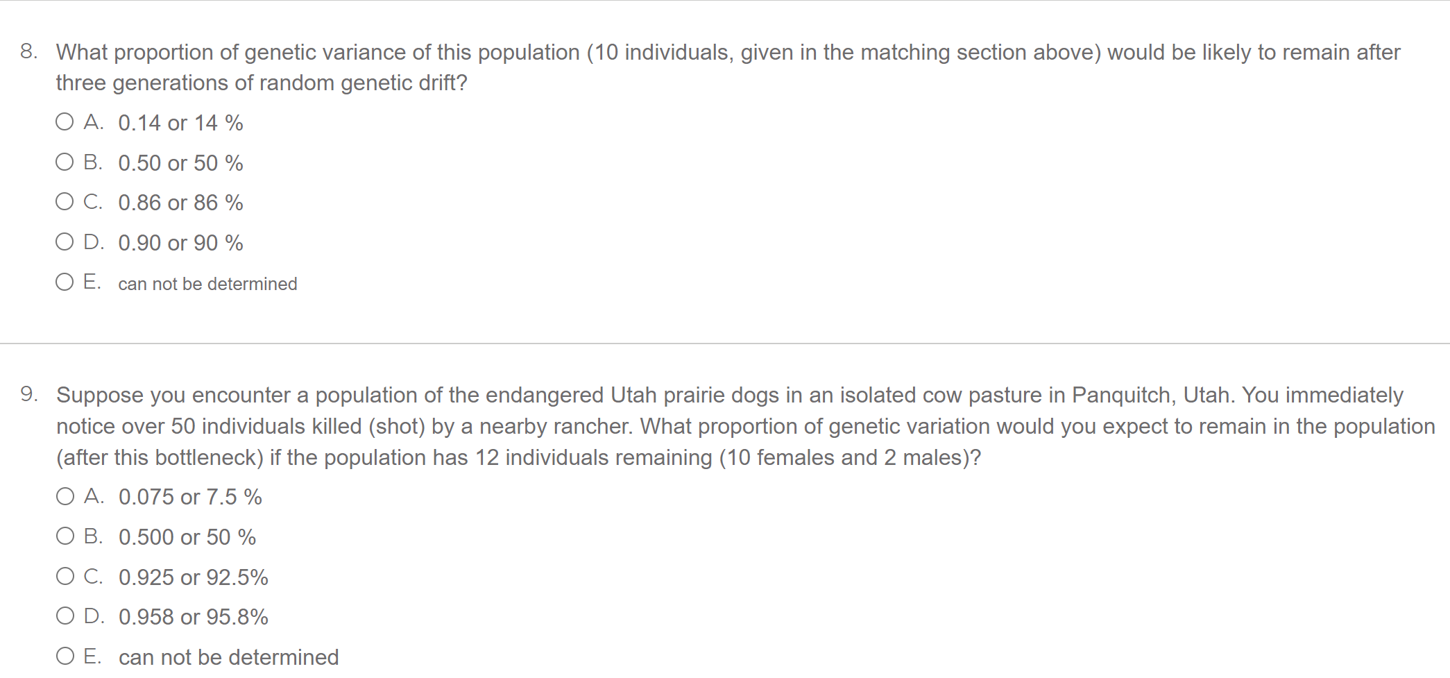 8. What proportion of genetic variance of this | Chegg.com