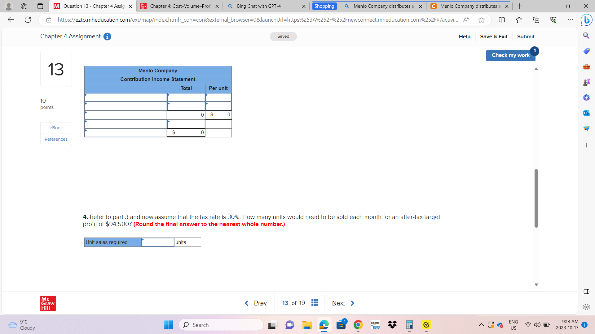 Problem 4-22 Break-Even Analysis; Target Profit | Chegg.com Problem 4-22 Break-Even Analysis; Target Profit | Chegg.com