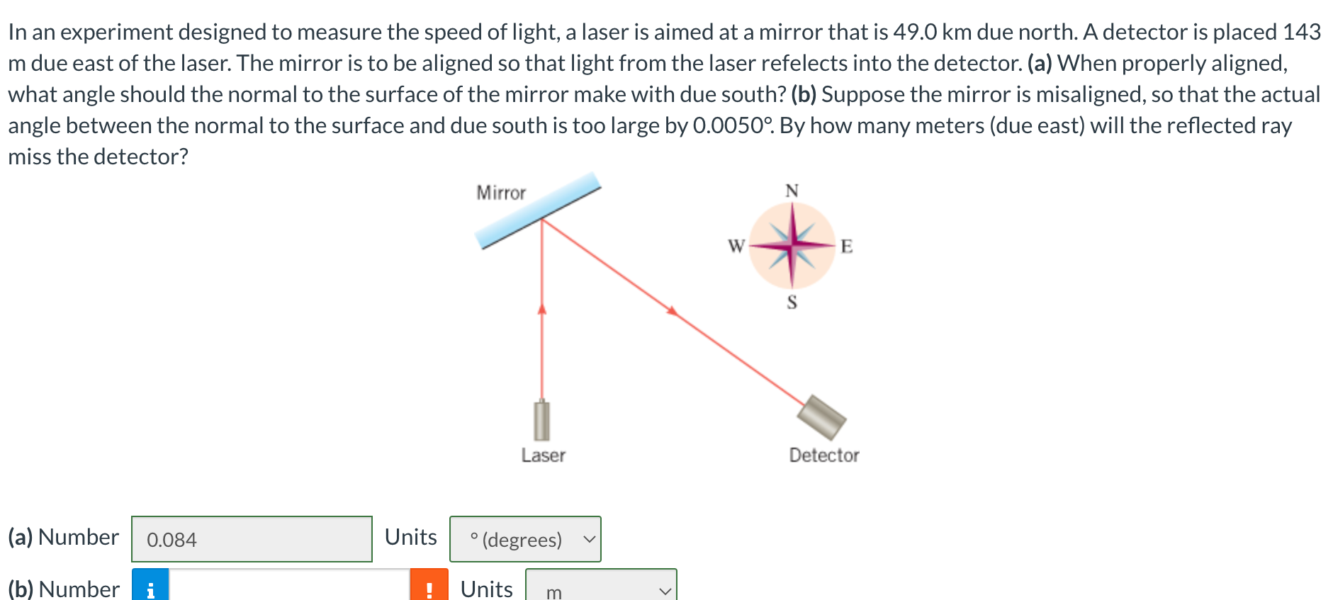 In an experiment designed to measure the speed of | Chegg.com