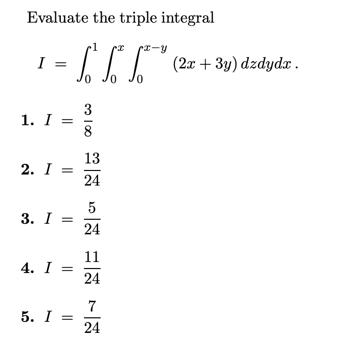 Solved Evaluate the triple | Chegg.com