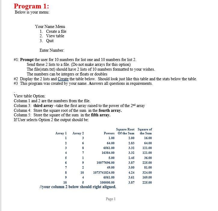 Solved C++... please complete the program according to the | Chegg.com