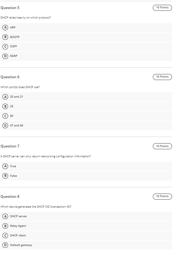 Solved DHCP options consist of an option code, a length, and | Chegg.com