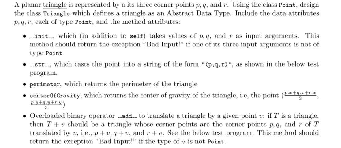 Solved A planar triangle is represented by a its three | Chegg.com