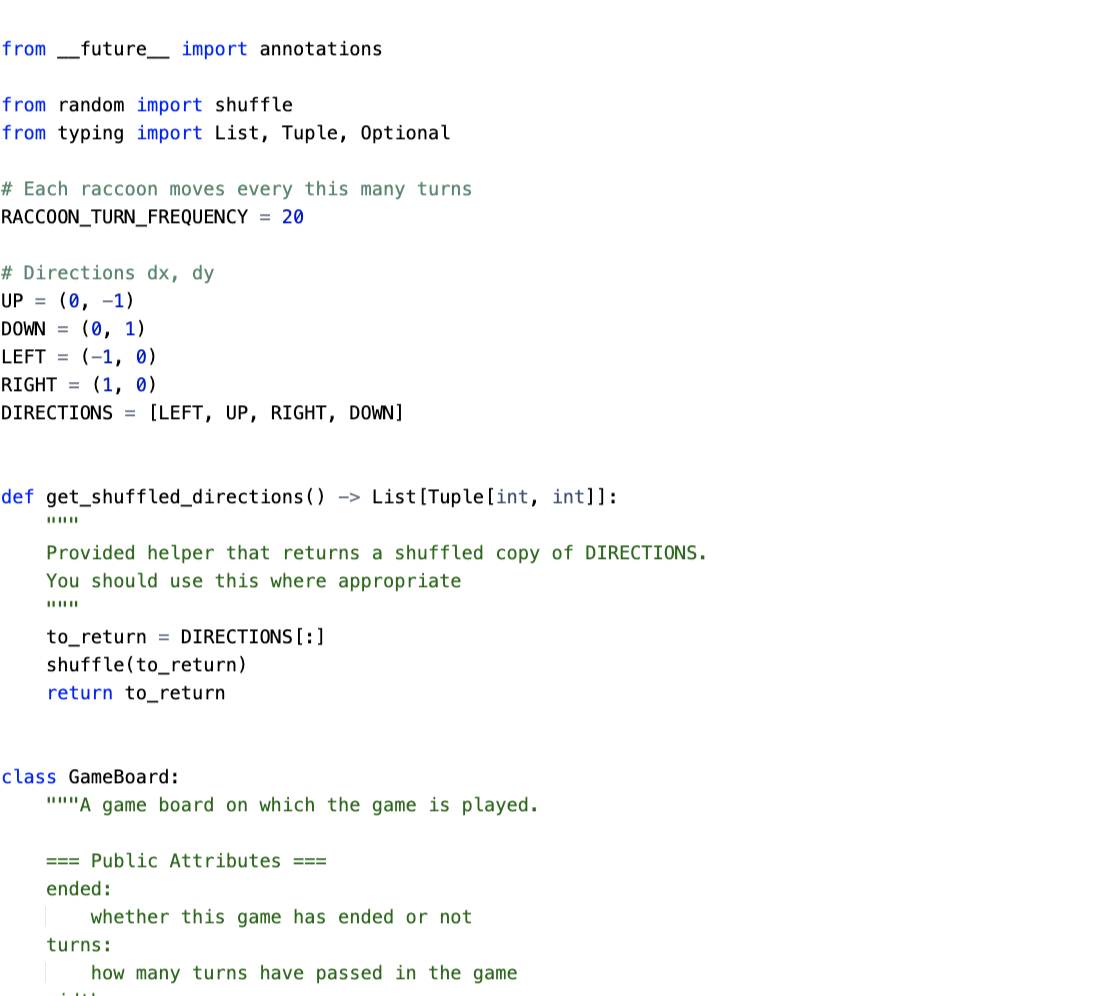 Solved from _future__ import annotations from random import | Chegg.com