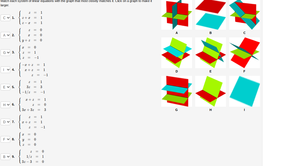 Solved Match each system of linear equations with the graph | Chegg.com