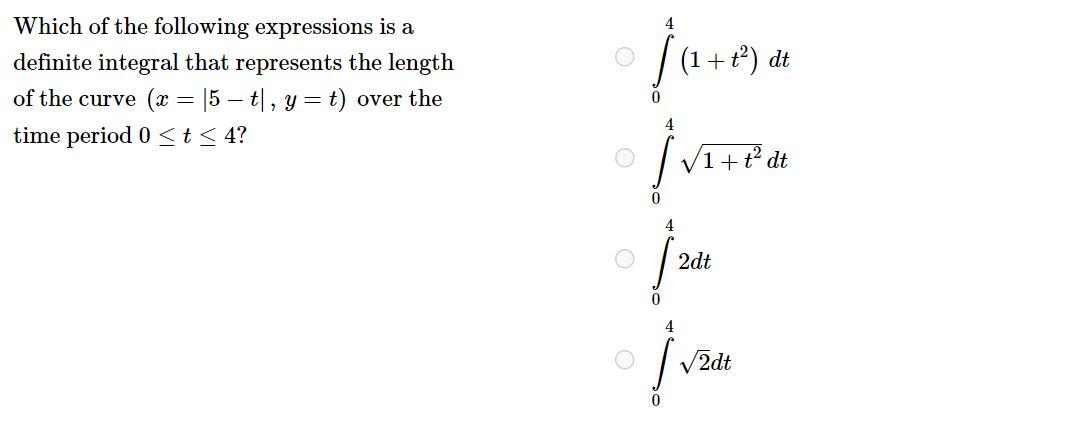 Solved Which of the following expressions is a definite | Chegg.com