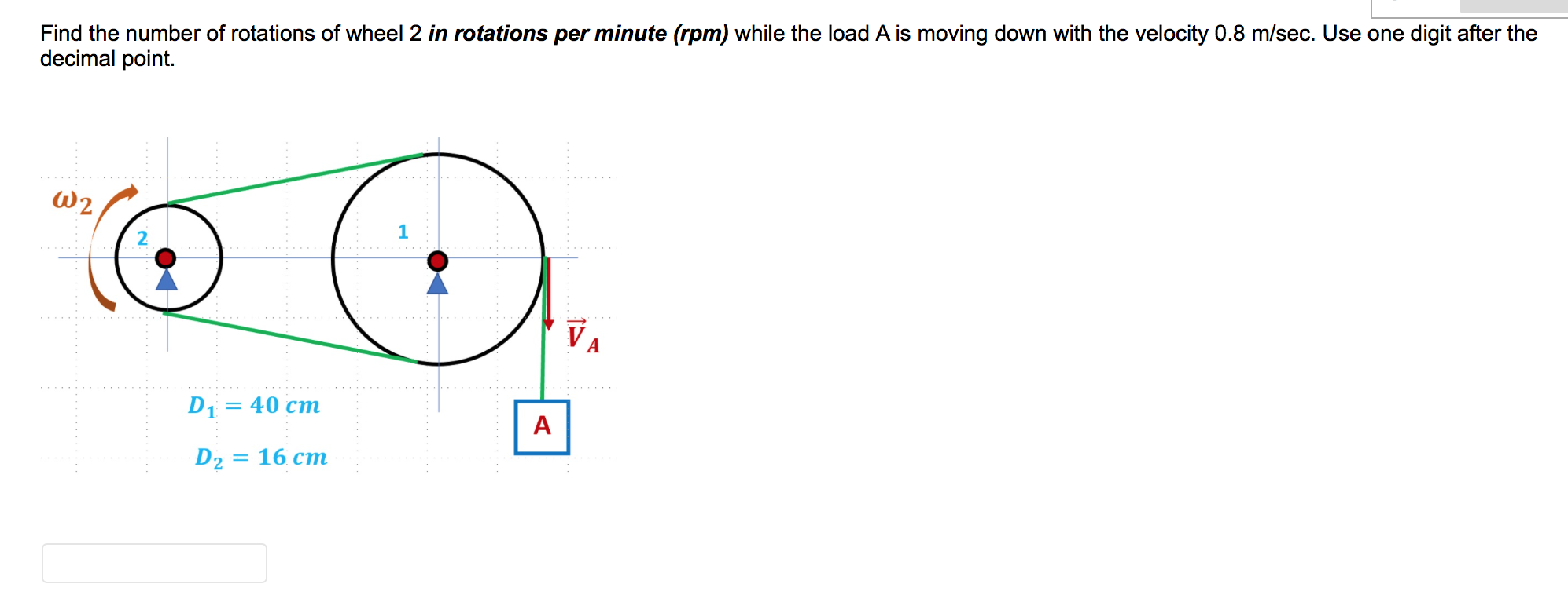 Solved Find the number of rotations of wheel 2 in rotations | Chegg.com