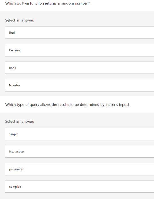 Solved Which built-in function returns a random number? | Chegg.com
