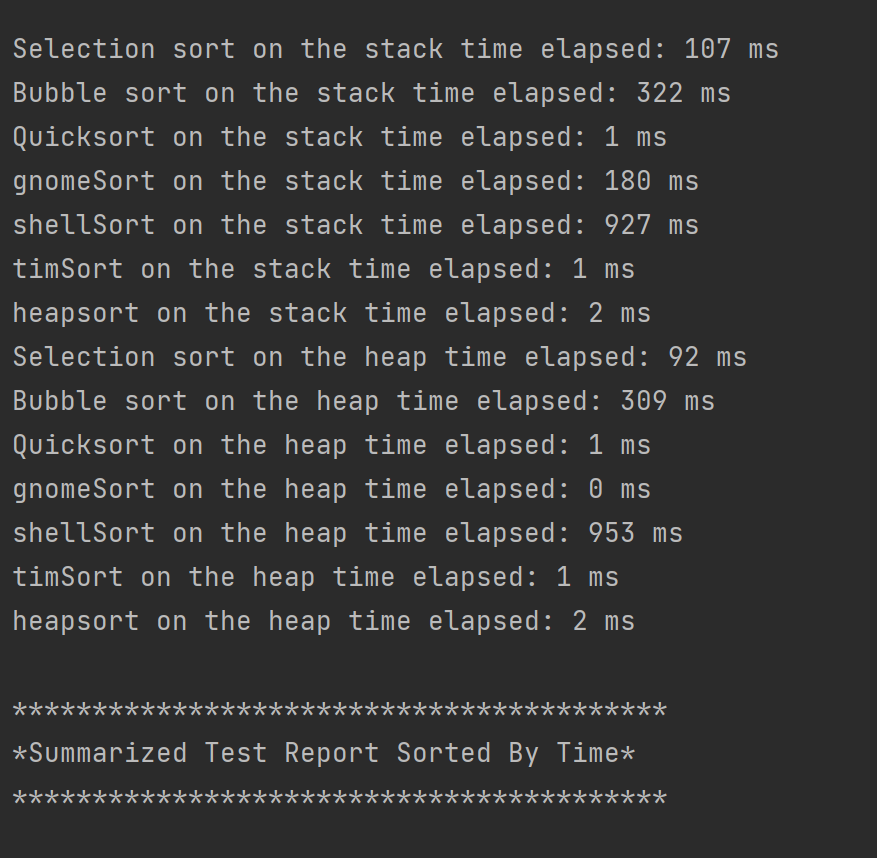 Solved IN C I have some sorting algorithms where I am timing | Chegg.com