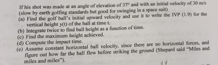 Solved 6. On Feb. 6, 1971 astronaut Alan Shepard hit what | Chegg.com