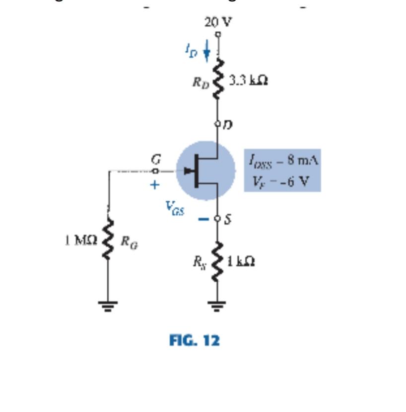 Solved 3. Find the quiescent point for the network of Fig. | Chegg.com