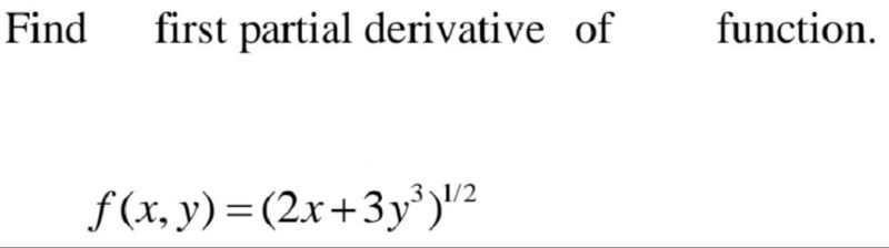 Solved Find first partial derivative of function. | Chegg.com