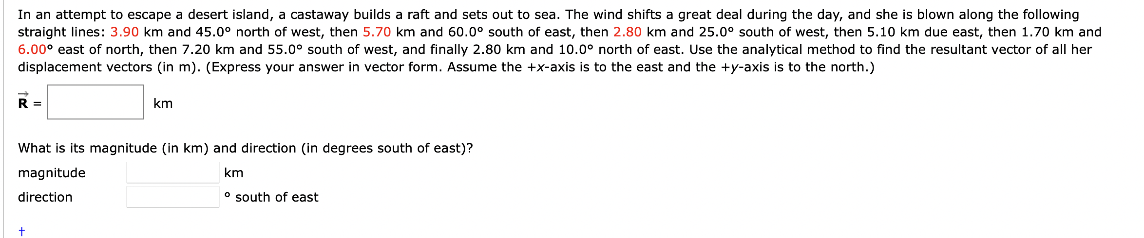 Solved In an attempt to escape a desert island, a castaway | Chegg.com