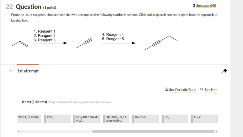 Solved From the list of reagents, choose those that will | Chegg.com