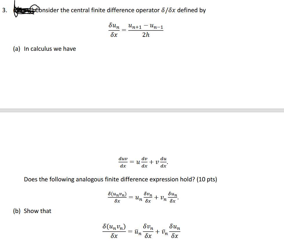 Solved 8= eonsider the central finite difference operator | Chegg.com