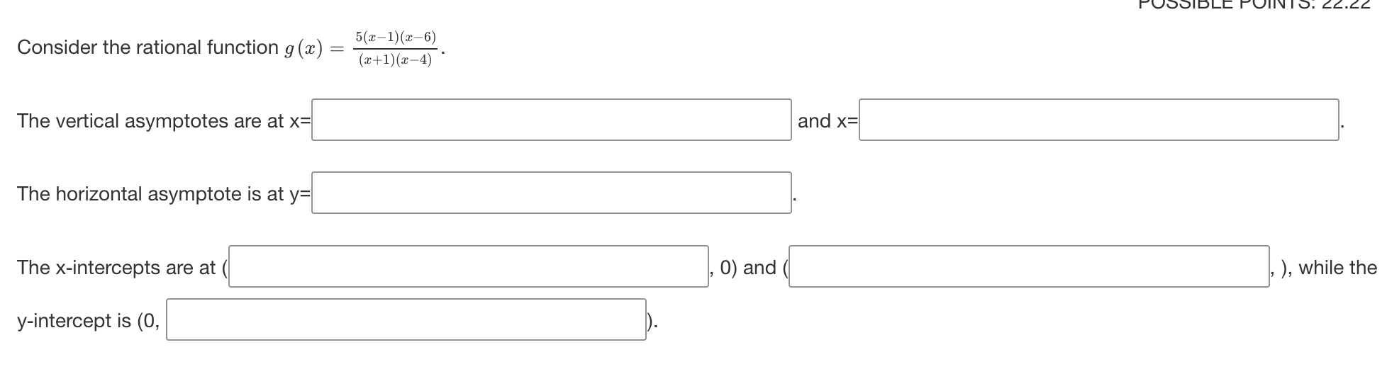 Solved Use the rational function f(x)=(x+4)(x−5)−2x(x+1) to | Chegg.com