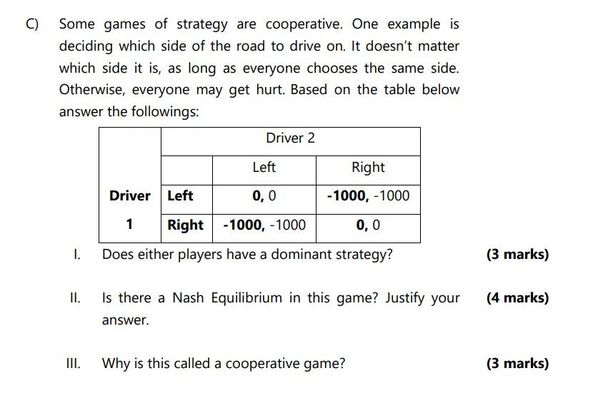 Solved Some games of strategy are cooperative. One example | Chegg.com