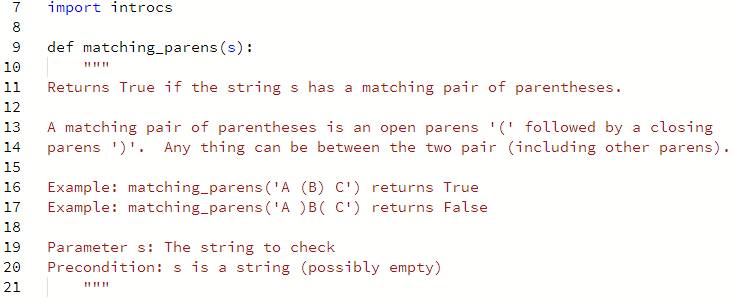 Solved 8 Implement Matchingparens The Function Is Actually 