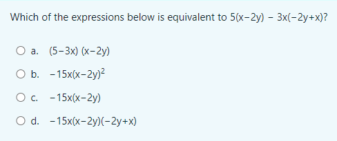Solved Which of the expressions below is equivalent to | Chegg.com