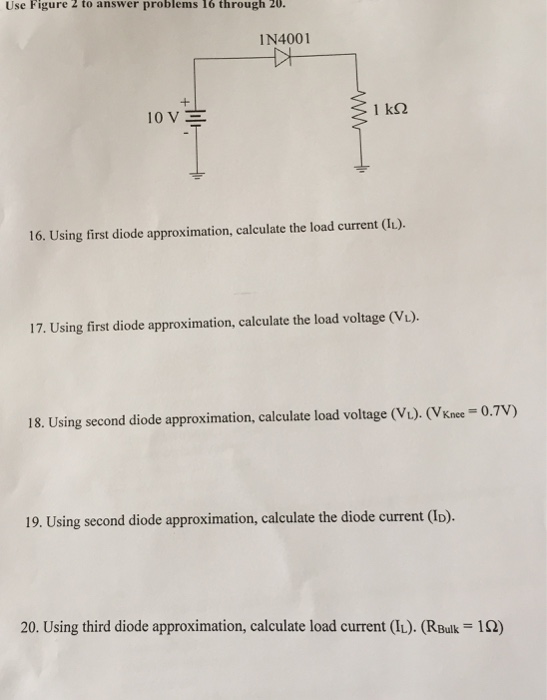 Solved Using first diode approximation, calculate the load | Chegg.com