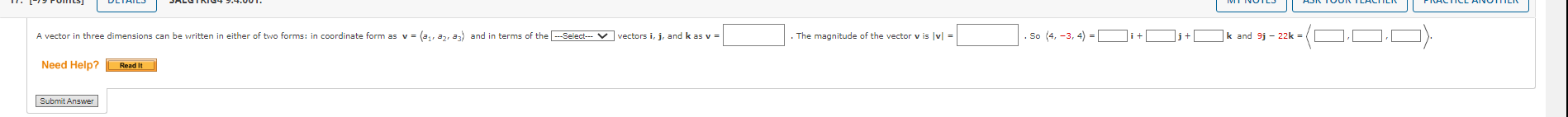 Solved Need Help? Read It | Chegg.com