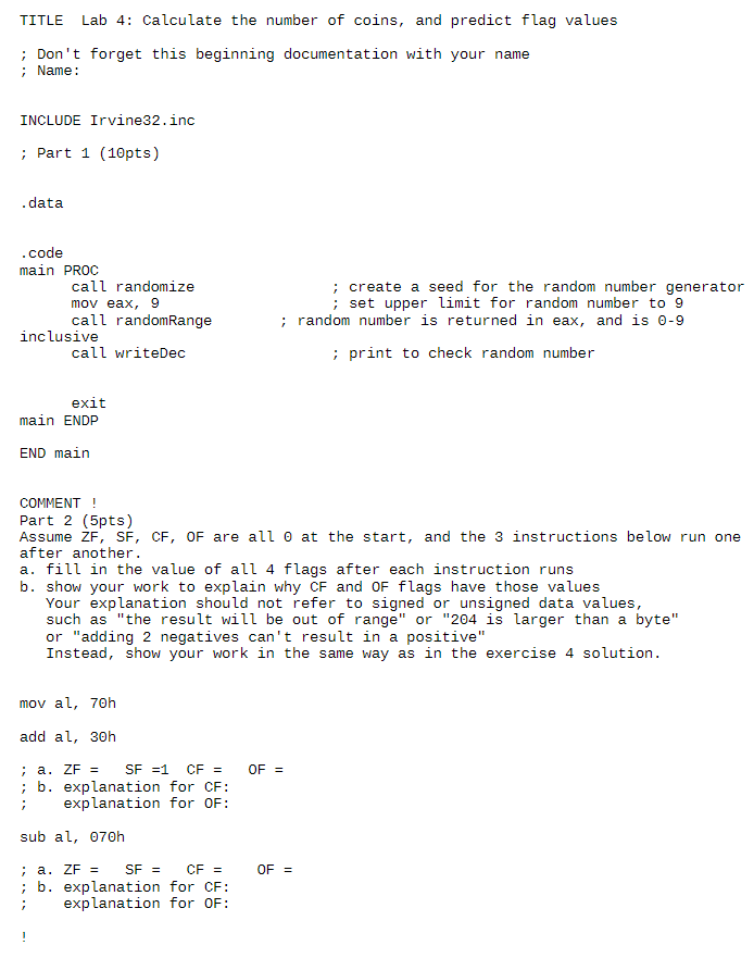 Solved Part 1 (10 pts total) Go to the section labeled "Part | Chegg.com