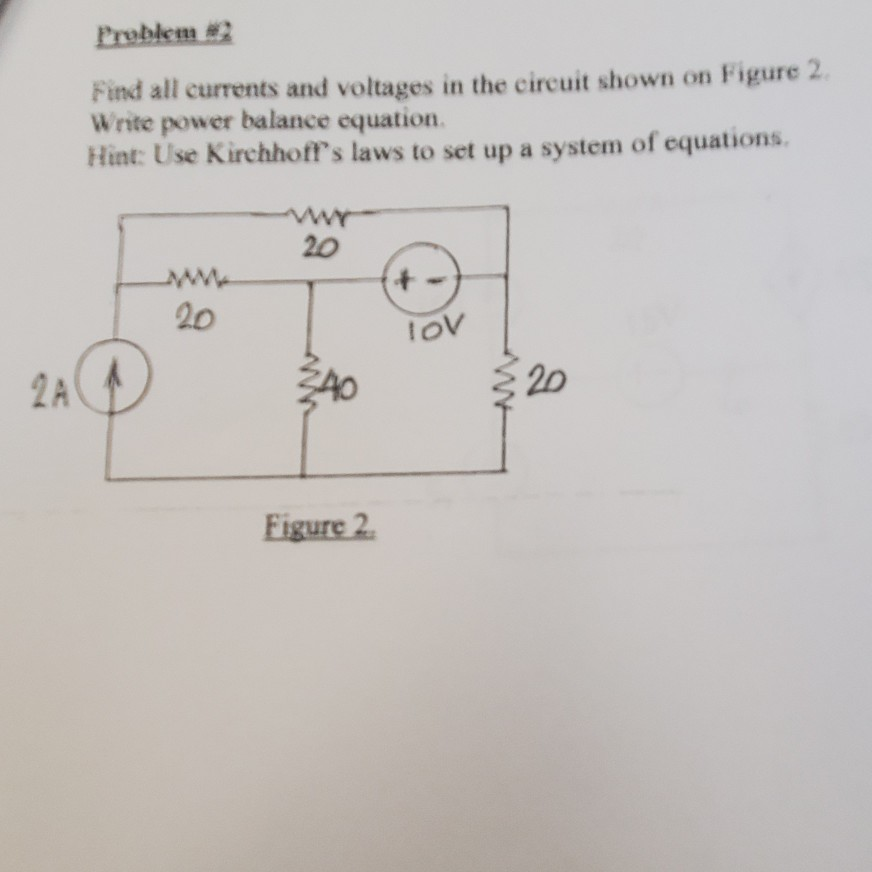 Solved Problem Find all currents and voltages in the circuit | Chegg.com