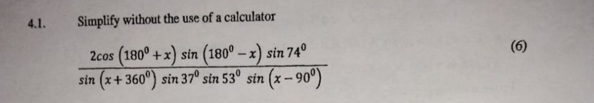 Solved 4.1. ﻿Simplify without the use of a | Chegg.com