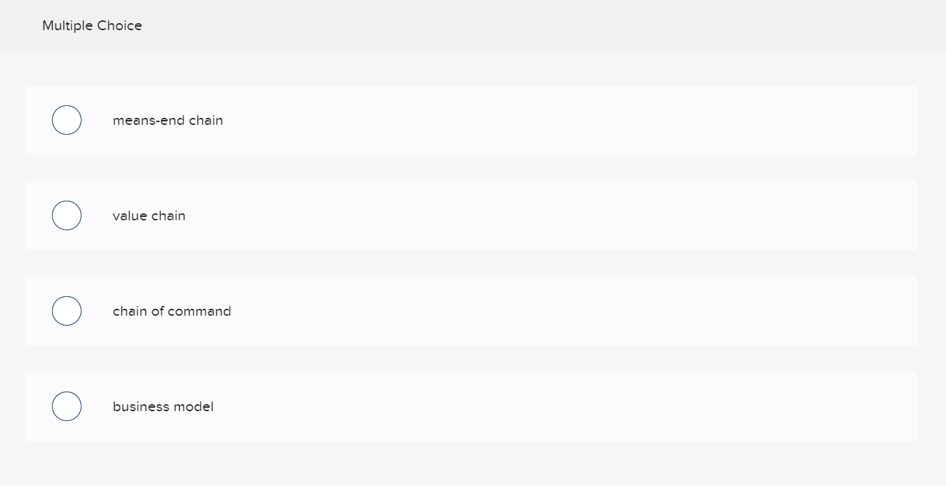 Solved A(n) links low-level goals, such as providing free | Chegg.com