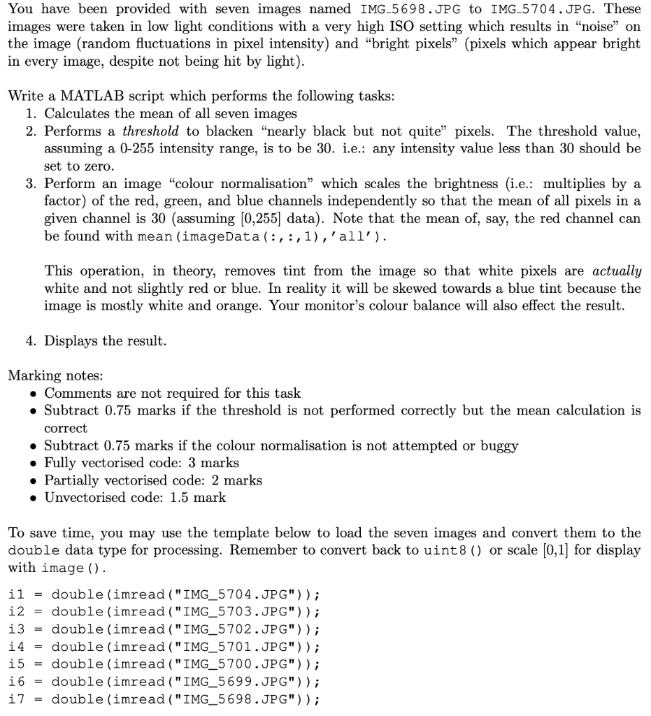 Solved You have been provided with seven images named | Chegg.com