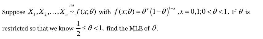 Solved restricted so that we know 21≤θ